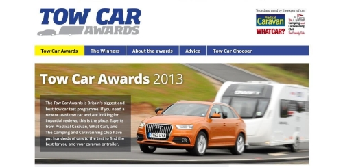 Solus advertising for Practical Caravan tow car awards website ...